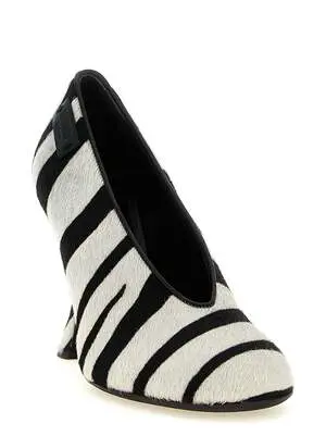 Moschino Zebra Print Pony Hair Pumps