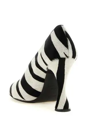 Moschino Zebra Print Pony Hair Pumps