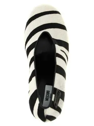 Moschino Zebra Print Pony Hair Pumps