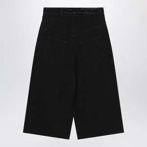 Attico Wide-leg Jeans In Denim With Crystals