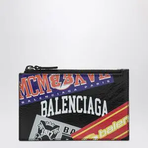 Balenciaga Large Leather Cash Coin Purse - Black