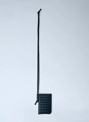 Bottega Veneta Intrecciato Piccolo Badge Holder - Black
