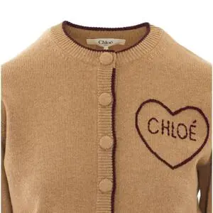 Chloé Logo Knitted Slim Cardigan