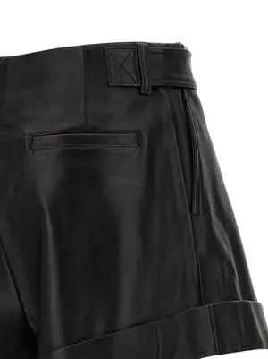 Sportmax Spxvasaio Leather Shorts