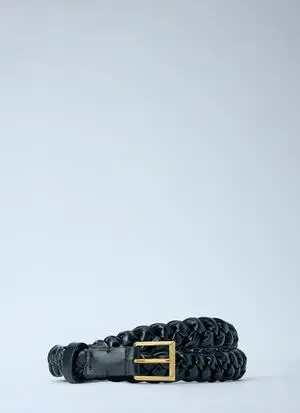Bottega Veneta Foulard Belt - Black