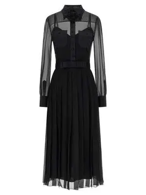 Dolce & Gabbana Chiffon Dress - Black
