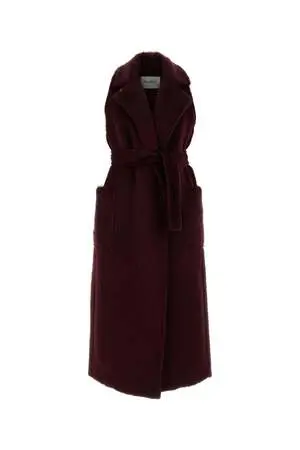 Max Mara Burgundy Eco Fut Abbozzi1234 Vest - Red