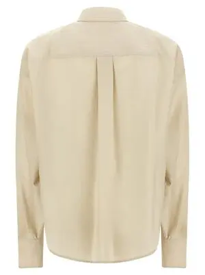 Brunello Cucinelli Dazzling Seabed Embroidery Shirt - Cream