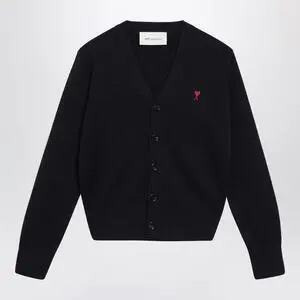 AMI Paris De Coeur Wool Cardigan