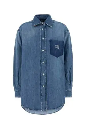 Miu Miu Denim Oversize Shirt - Blue
