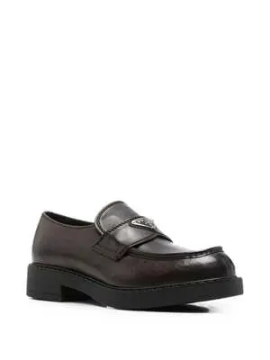 Prada Chocolate Leather Loafers