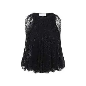 Sportmax Sequined Net Top - Black