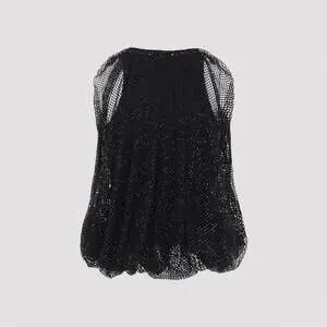 Sportmax Sequined Net Top - Black