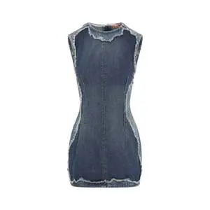 Acne Studios Cotton Mini Dress - Blue