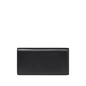 Fendi Leather Continental Wallet With Chain Strap