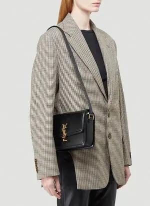 Saint Laurent Solferino Medium Satchel Shoulder Bag - Black