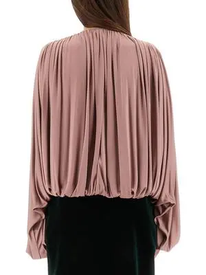 Saint Laurent Fluid Knit Blouse - Pink