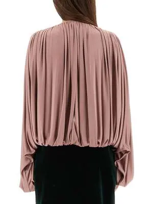 Saint Laurent Fluid Knit Blouse - Pink