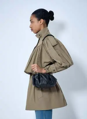 Chloé Plissé Shoulder Bag - Black