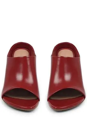 Bottega Veneta Lamb Leather Open Toe Mule - Red