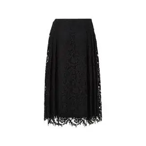 Fendi Pleated Lace Skirt - Black