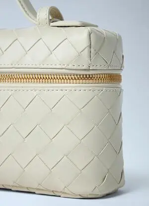 Bottega Veneta Intrecciato Leather Crossbody Bag - White