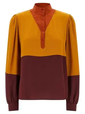 Saint Laurent Color-block Blouse - Multicolor