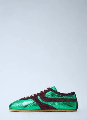 Dries Van Noten Metallic Panel Sneakers - Green