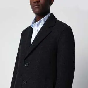 Harris Wharf London Anthracite Grey Single-breasted Wool Coat