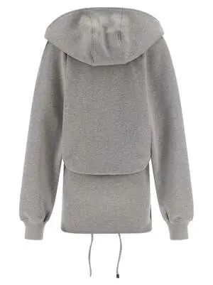 Attico Hooded Mini Dress - Gray