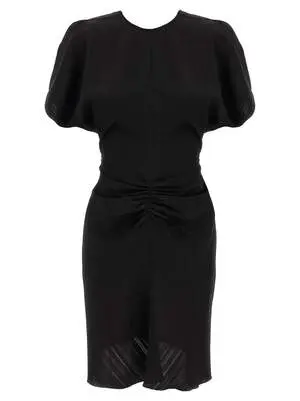 Victoria Beckham Gathered Waist Mini' Dress - Black