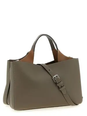 TOD'S Small Leather Bucket Bag - Gray