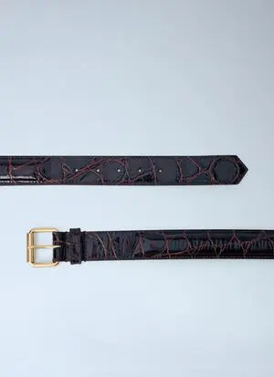 Dries Van Noten Embossed Leather Belt - Multicolor