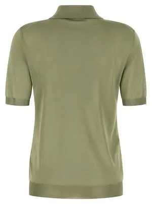 Fendi Shiny Viscose Polo Shirt
