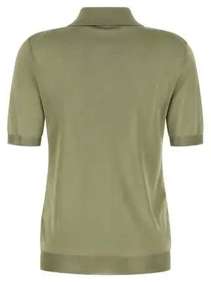 Fendi Shiny Viscose Polo Shirt