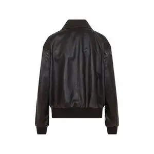 Prada Leather Bomber Jacket