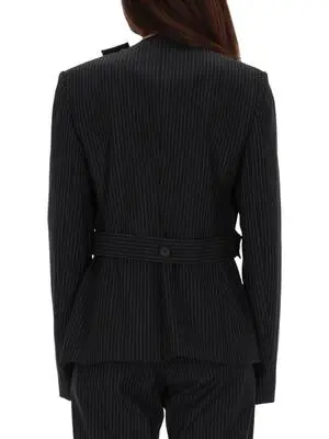 COURREGES Buckle Pinstripes Jacket