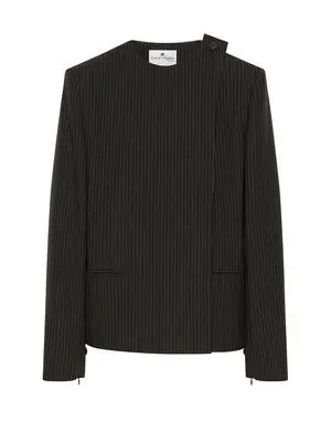 COURREGES Buckle Pinstripes Jacket
