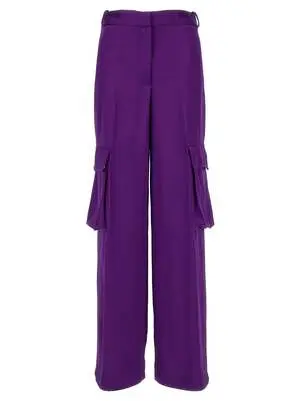 Versace Satin Cargo Pants - Purple