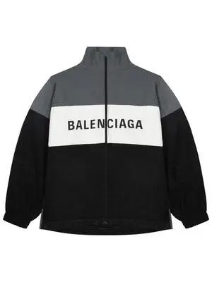 Balenciaga Jacket With Logo - Blue