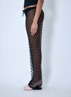 Dries Van Noten Sheer Lace Trousers