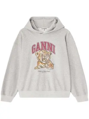 GANNI Sweatshirt With Logo - Gray