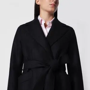 Harris Wharf London Wool Wrap Mini Coat
