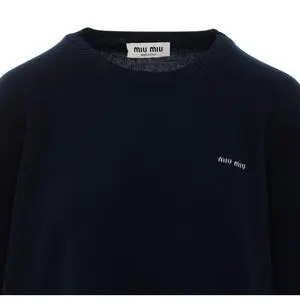 Miu Miu Logo Sweater - Blue