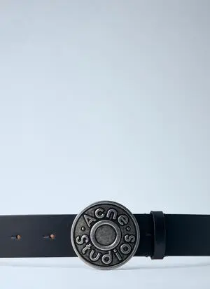 Acne Studios Logo Buckle Leather Belt