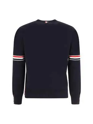 Thom Browne Cotton Crewneck Sweater - Blue