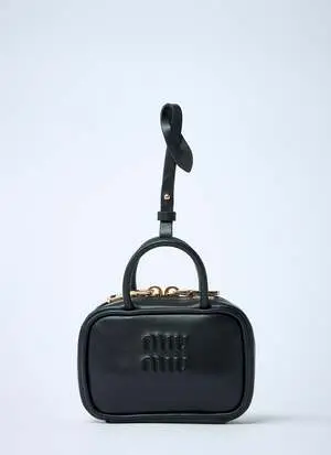 Miu Miu Micro Beau Leather Bag - Black