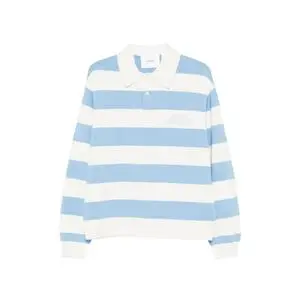 Axel Arigato Striped Knit Polo Jumper