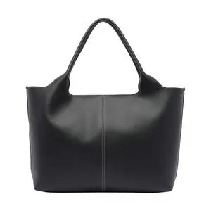 TOD'S Medium-small Leather Shoulder Bag - Black