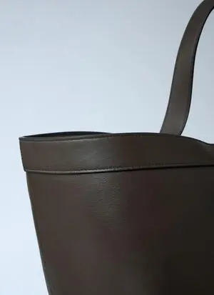 Saint Laurent Large Y-shaped Leather Tote Bag - Brown